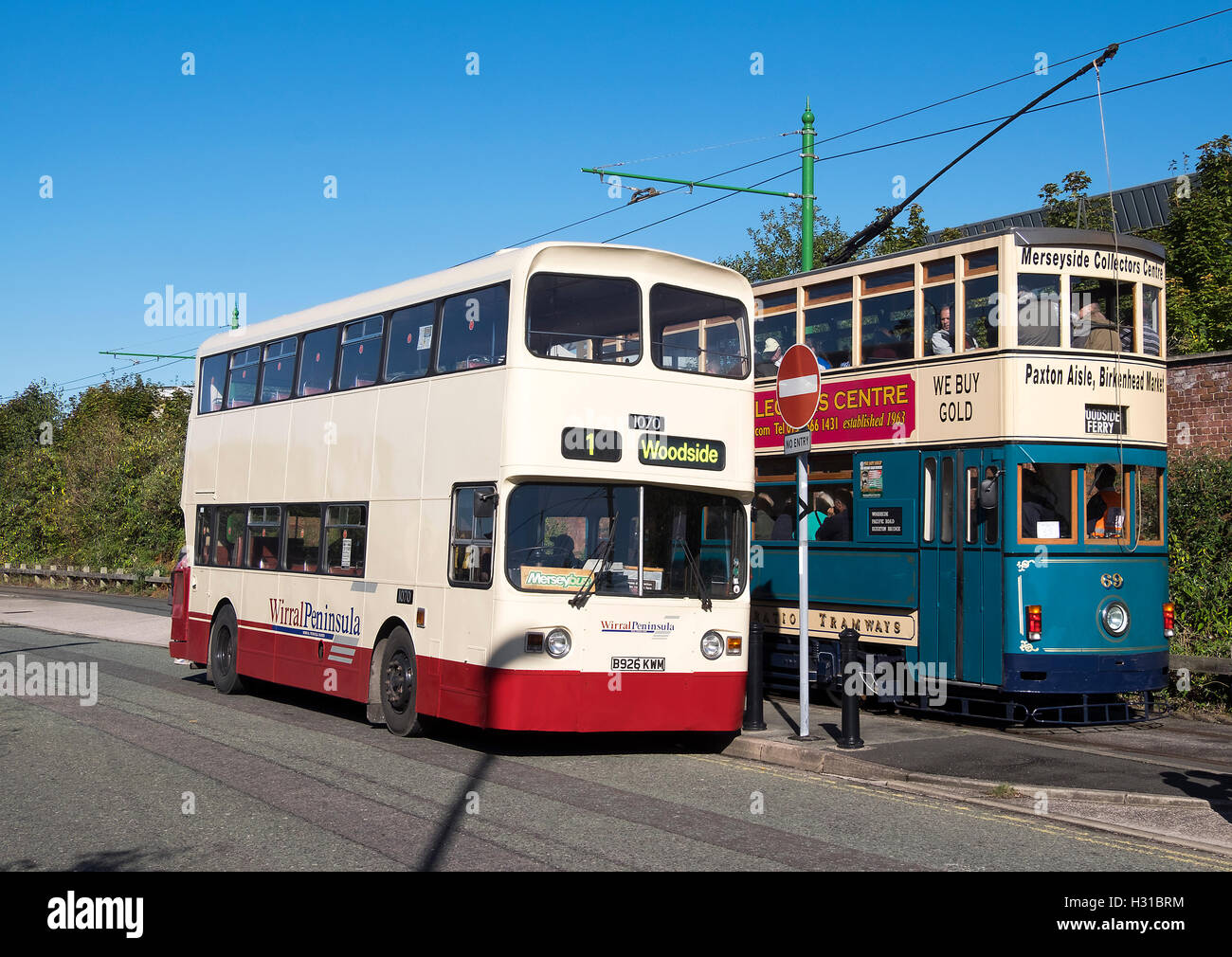 Restored Vintage bus on display at the Wirral Vintage Bus Gathering ...