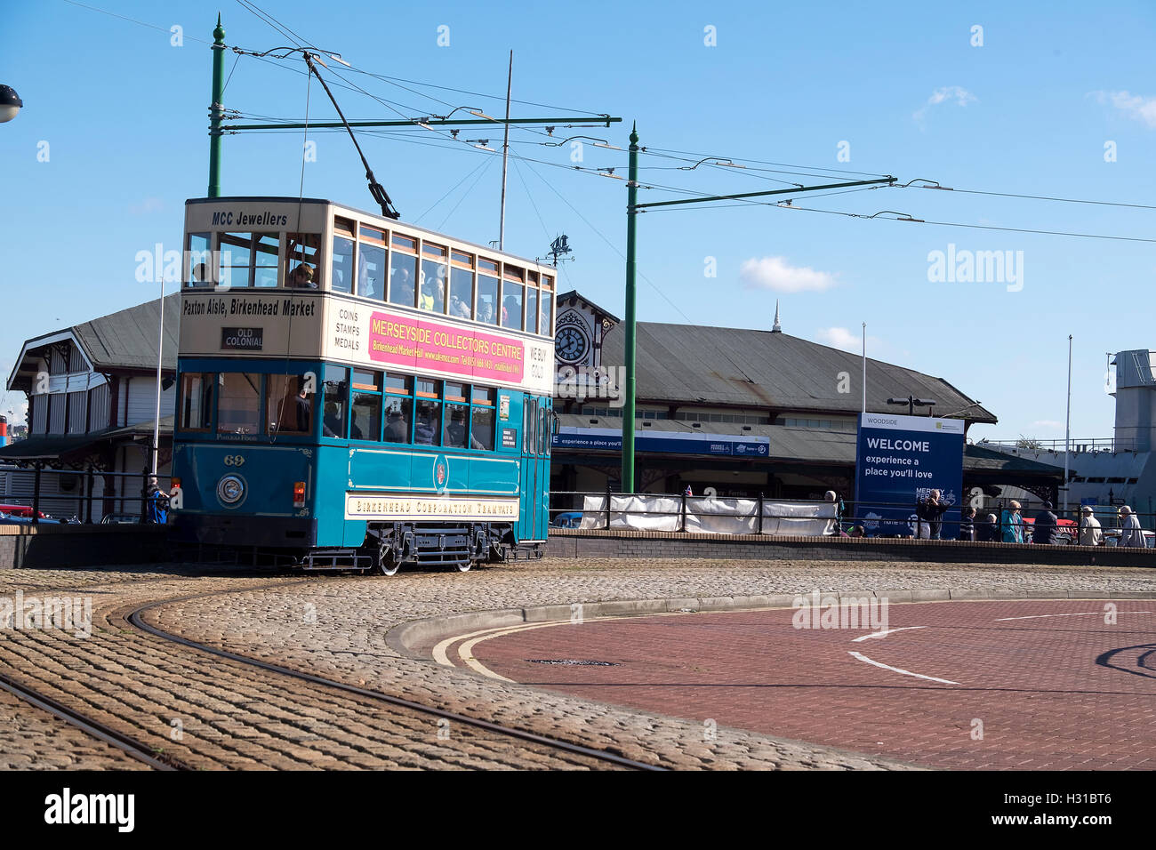 Restored Vintage bus on display at the Wirral Vintage Bus Gathering ...