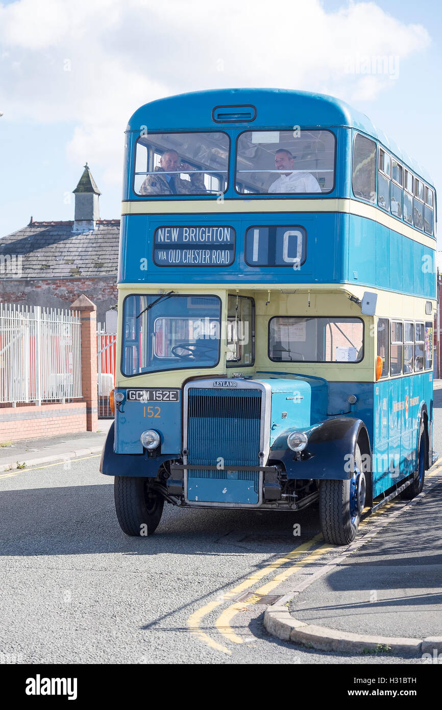 Vintage Bus on display at Bus Show Stock Photo - Alamy
