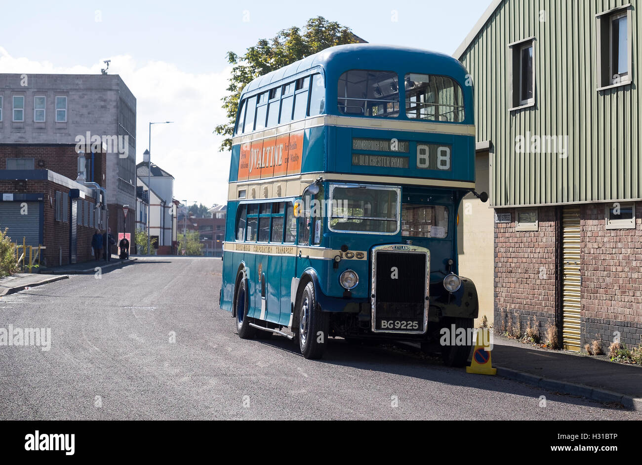Vintage Bus on display at Bus Show Stock Photo - Alamy