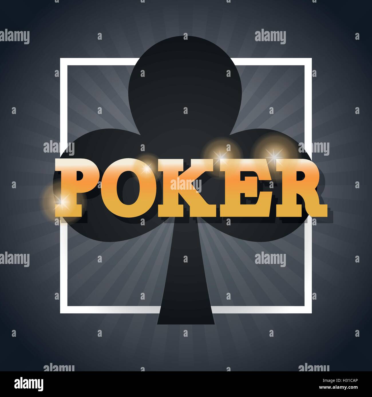 Clover of poker inside frame design Stock Vector Image & Art - Alamy