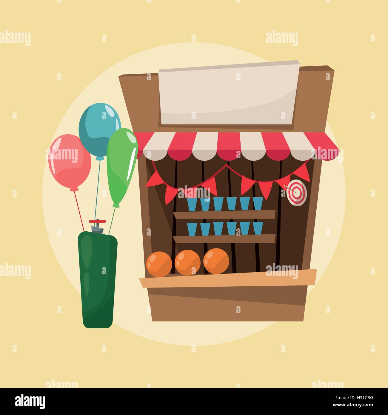 Stand and balloons of carnival design Stock Vector Image & Art - Alamy