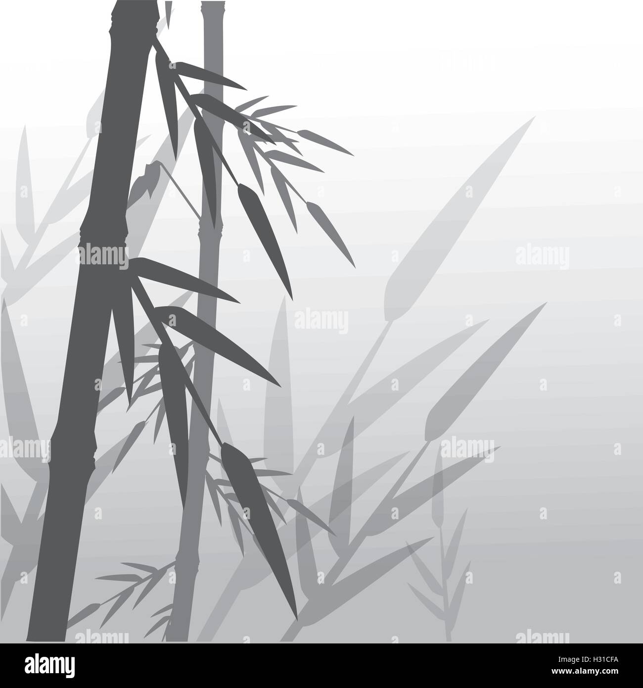 Bamboo trunk with leaves design Stock Vector Image & Art - Alamy