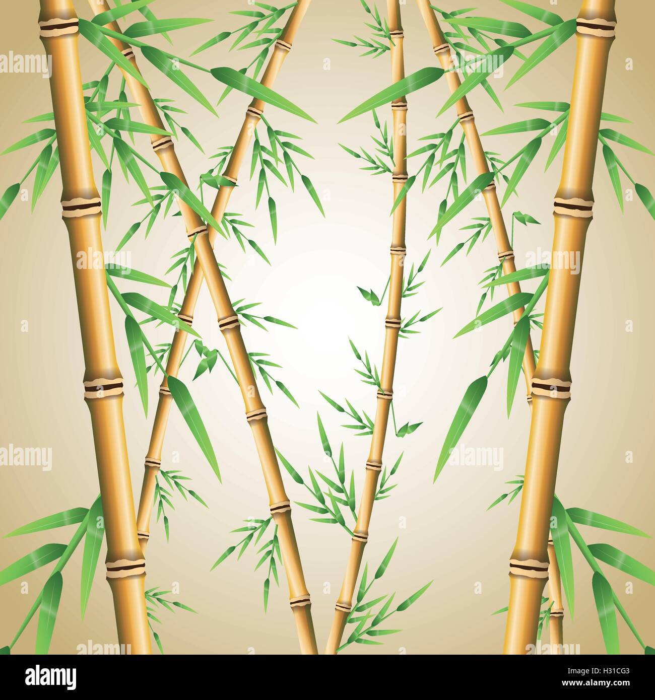 Bamboo trunk with leaves design Stock Vector Image & Art - Alamy