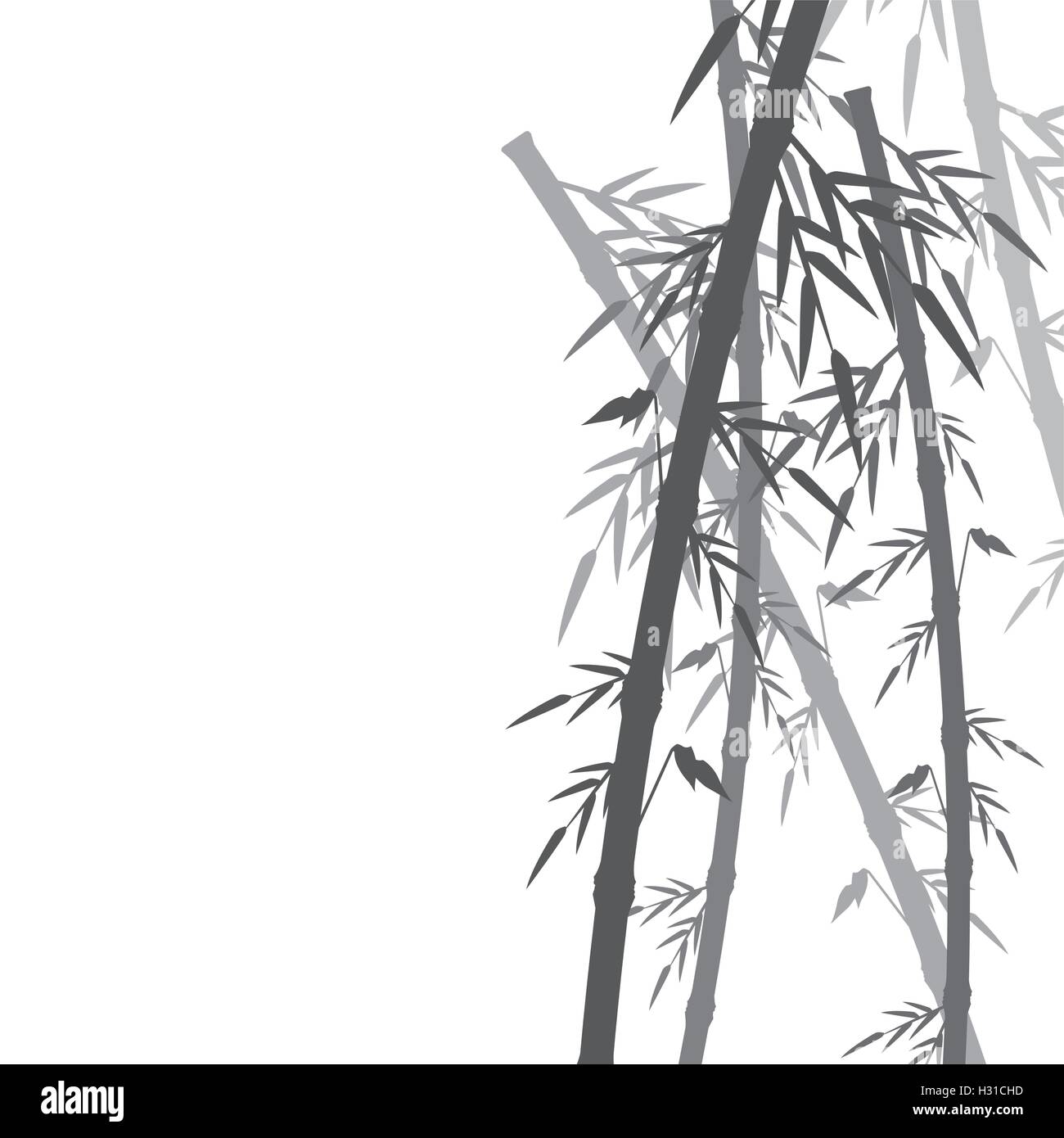 Bamboo trunk with leaves design Stock Vector Image & Art - Alamy