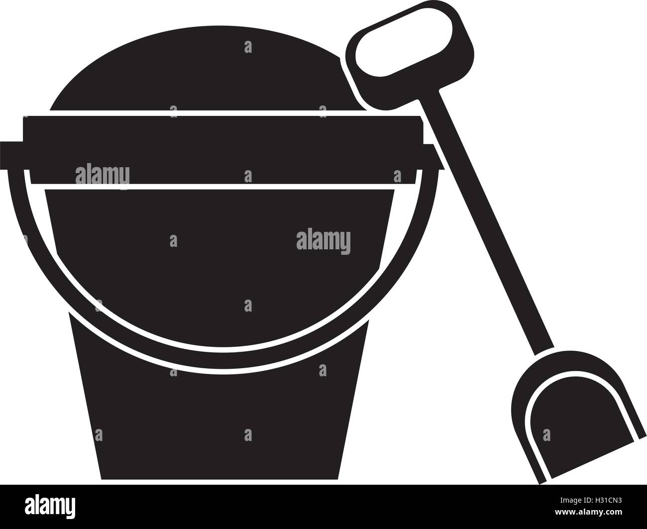 Isolated sand bucket with shovel design Stock Vector Image & Art - Alamy