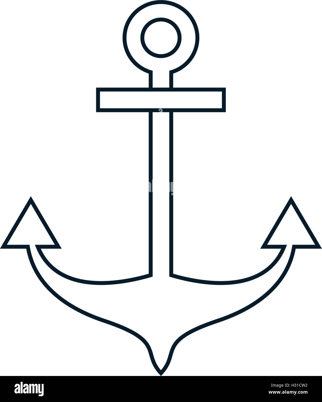 Isolated marine anchor design Stock Vector Image & Art - Alamy