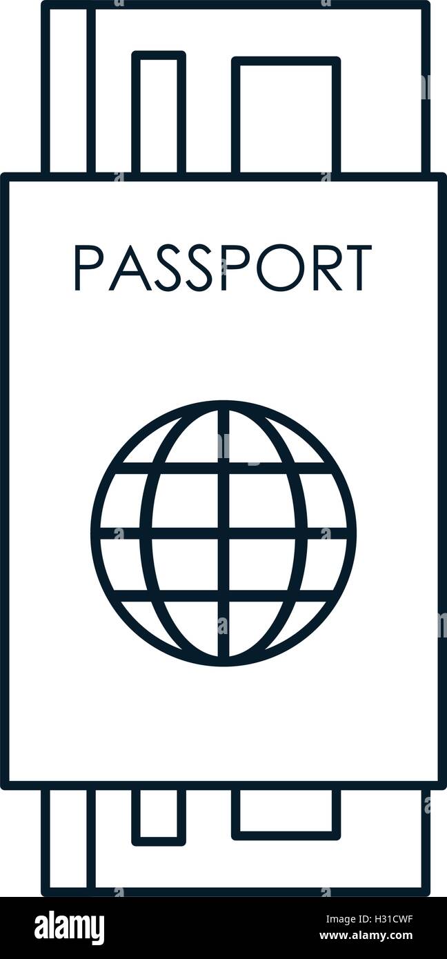 Isolated passport with global sphere design Stock Vector Image & Art ...
