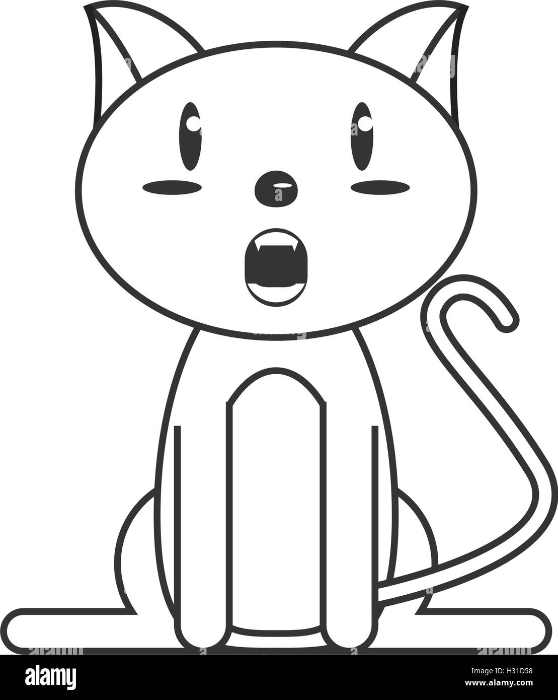 Isolated cat cartoon design Stock Vector Image & Art - Alamy