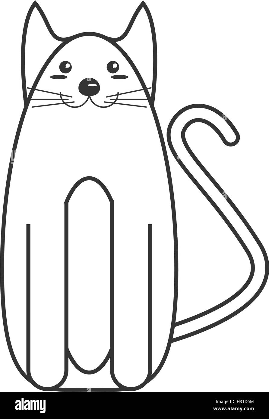 Isolated cat cartoon design Stock Vector Image & Art - Alamy