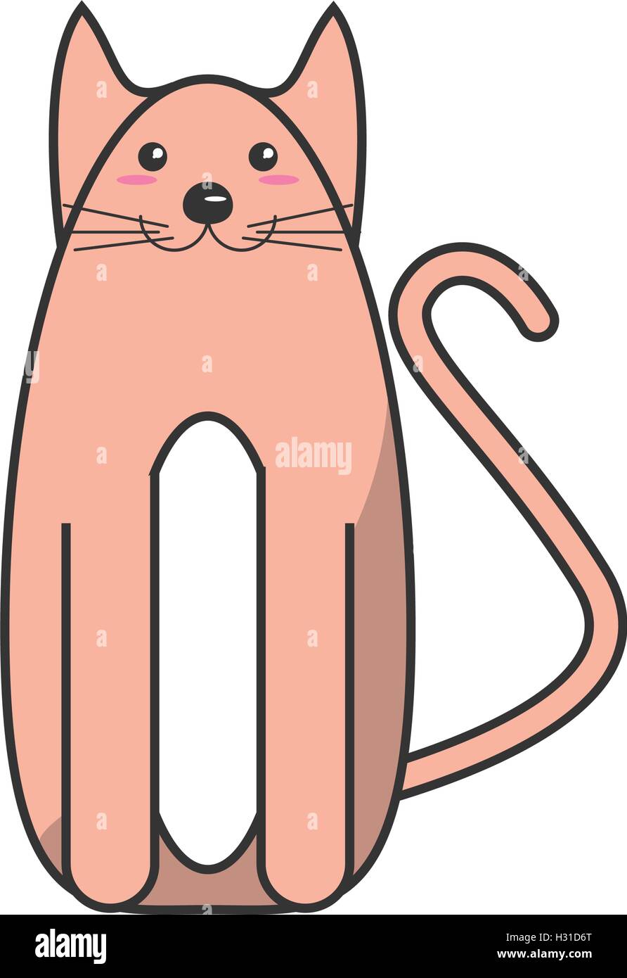 Isolated cat cartoon design Stock Vector Image & Art - Alamy