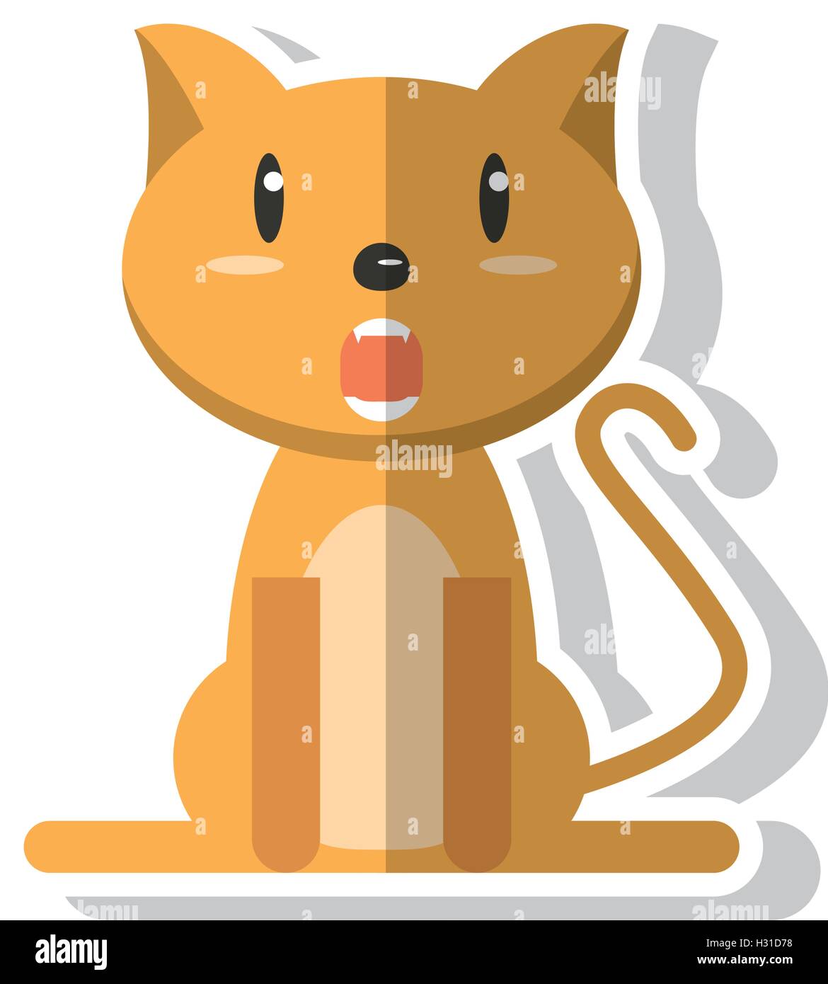 Isolated cat cartoon design Stock Vector Image & Art - Alamy