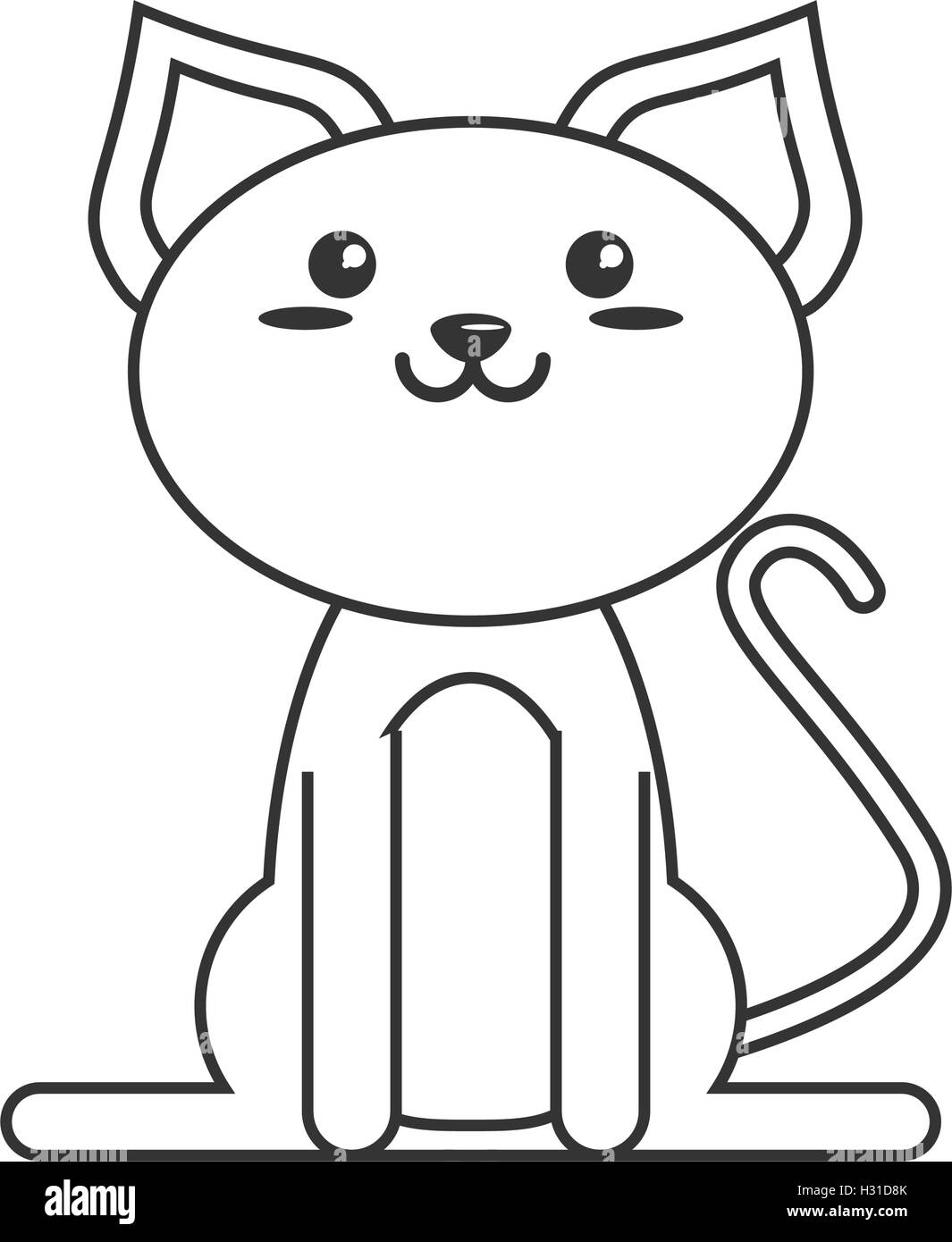 Isolated cat cartoon design Stock Vector Image & Art - Alamy