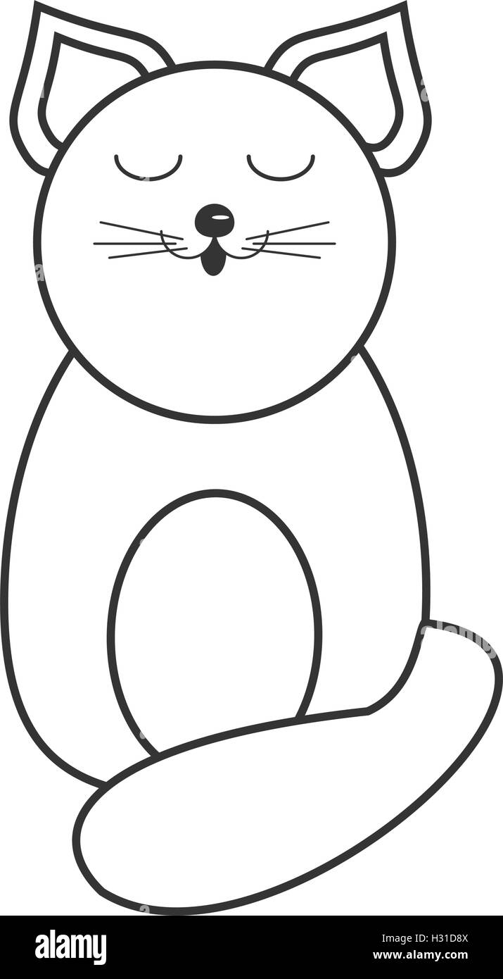 Isolated cat cartoon design Stock Vector Image & Art - Alamy