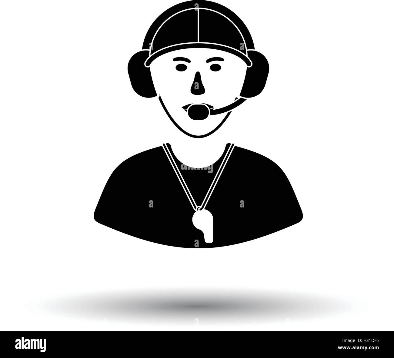 American football coach icon. White background with shadow design ...