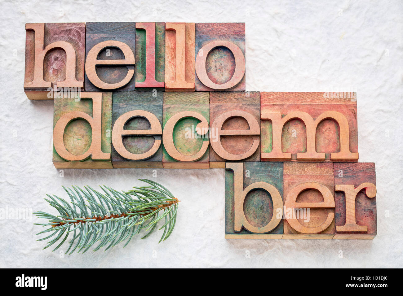 Hello december hi-res stock photography and images - Alamy