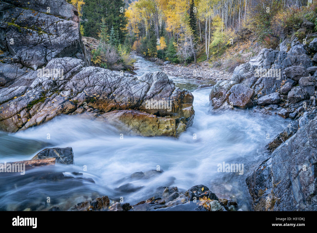 Crystal River at Crystal Mill near Marble in Colorado Rocky Mountains ...