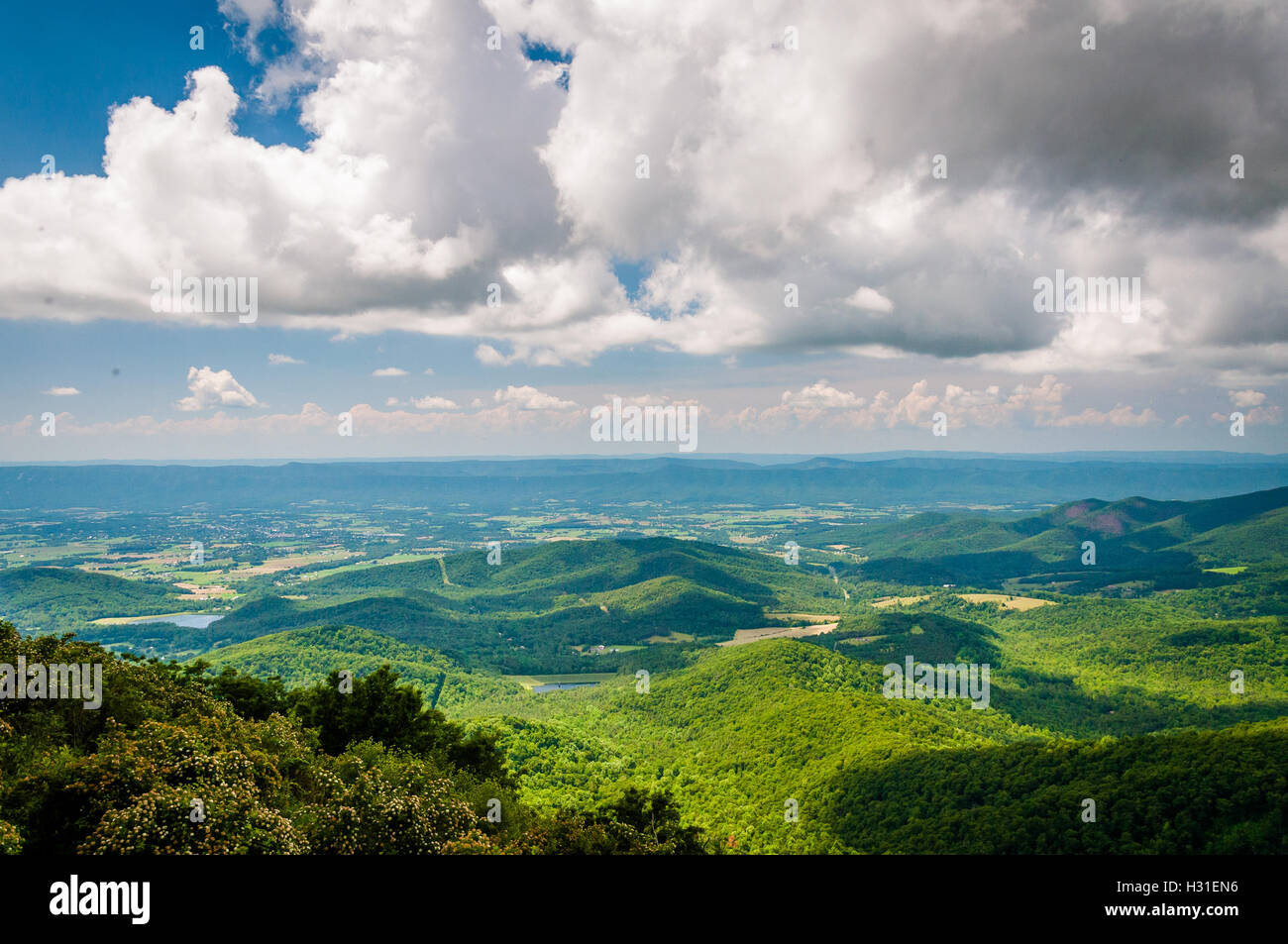 View of the Shenandoah Valley from Skyline Drive, in Shenandoah ...