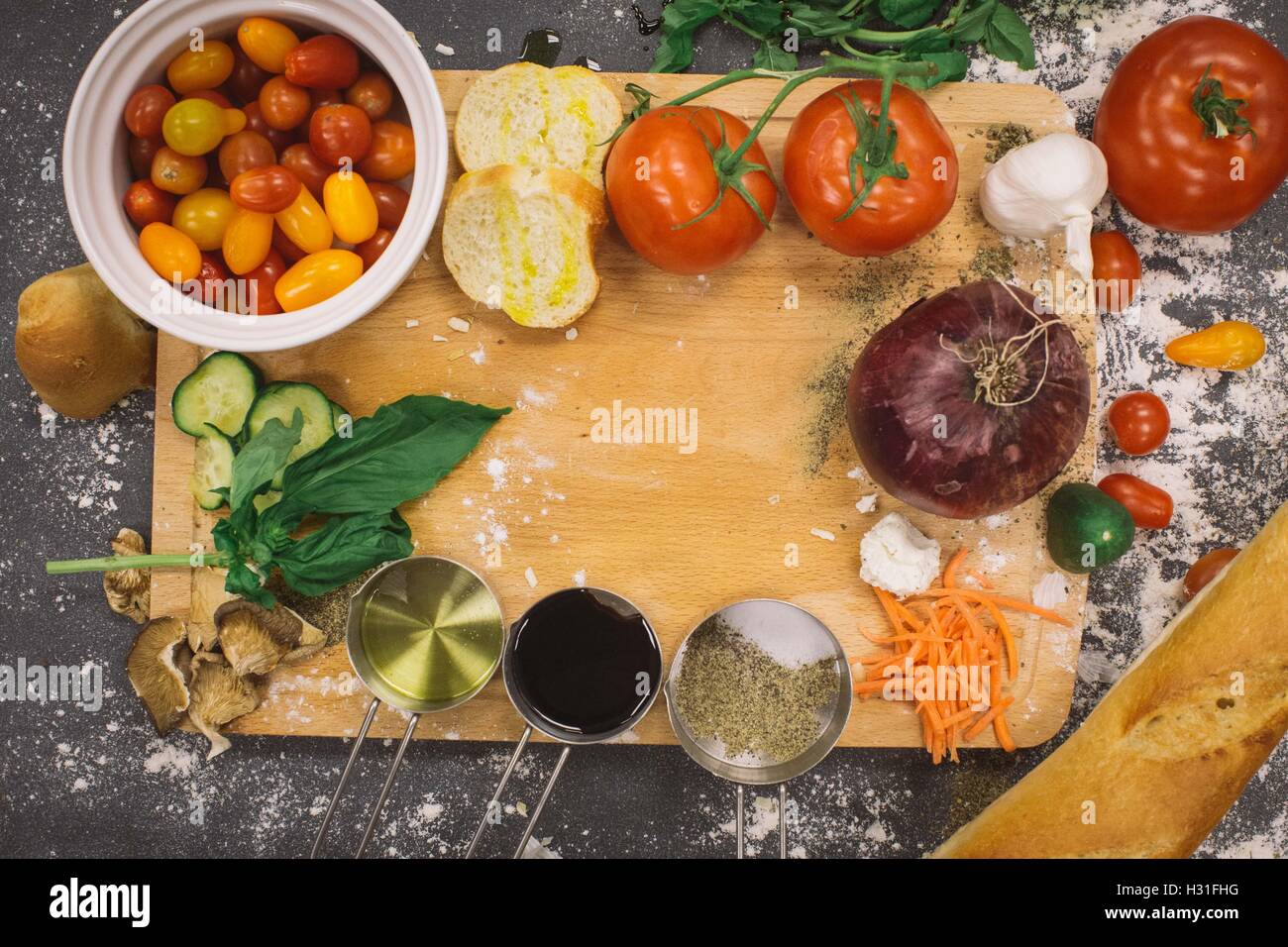 Stylized shoot in controlled environment to make food like fresh hi-res ...