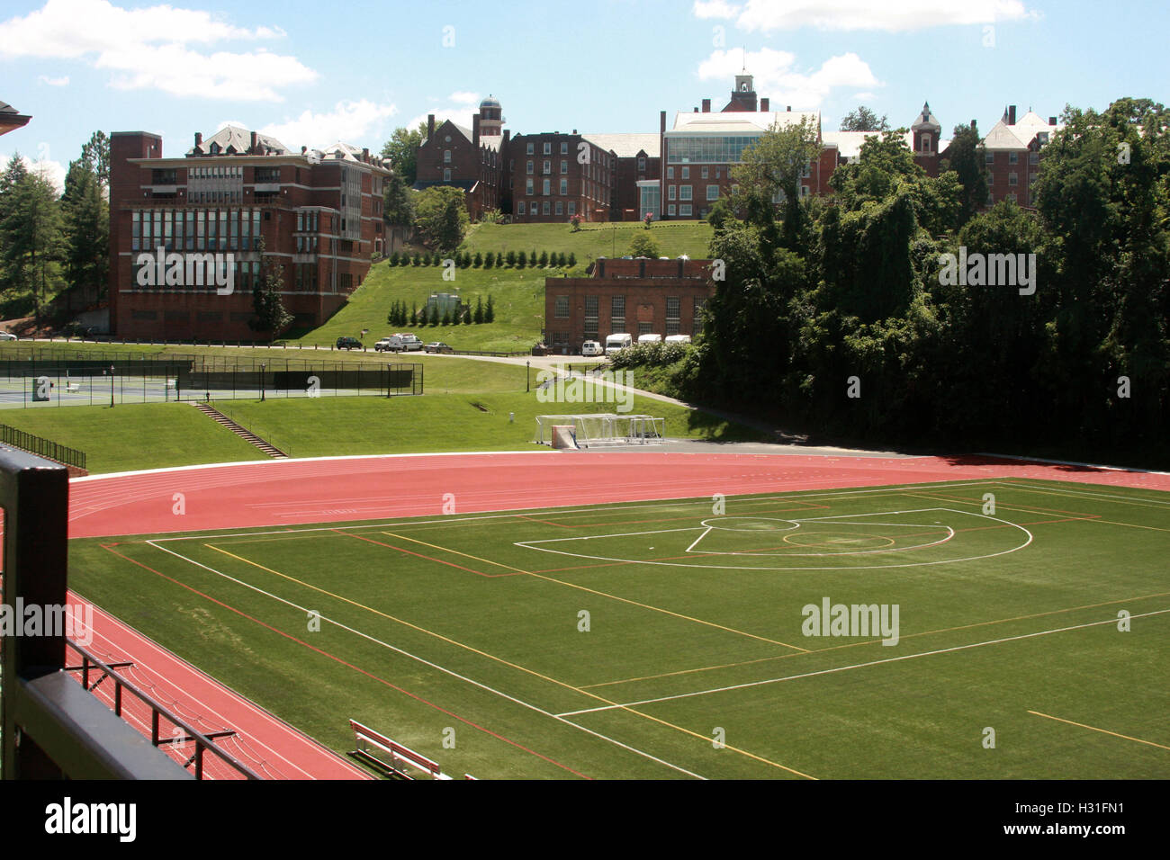 Lynchburg, VA, USA. View of Randolph College campus, with athletic ...