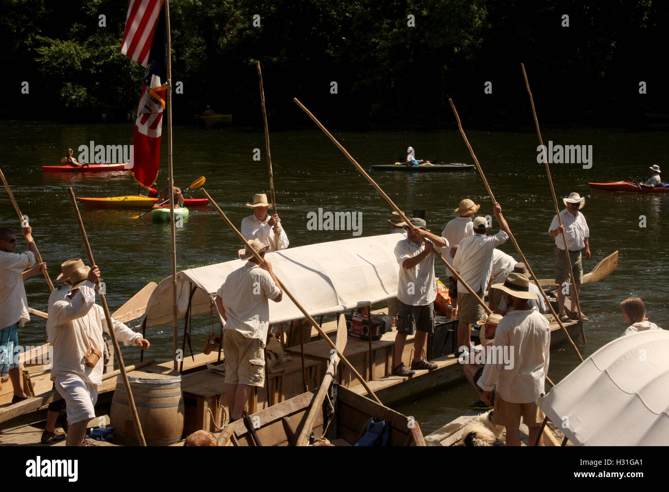 Replica of an 18th & early 19th century cargo boat, called a batteau ...