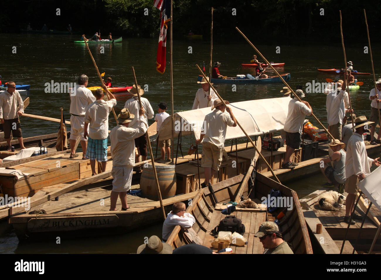 Replica of an 18th & early 19th century cargo boat, called a batteau ...
