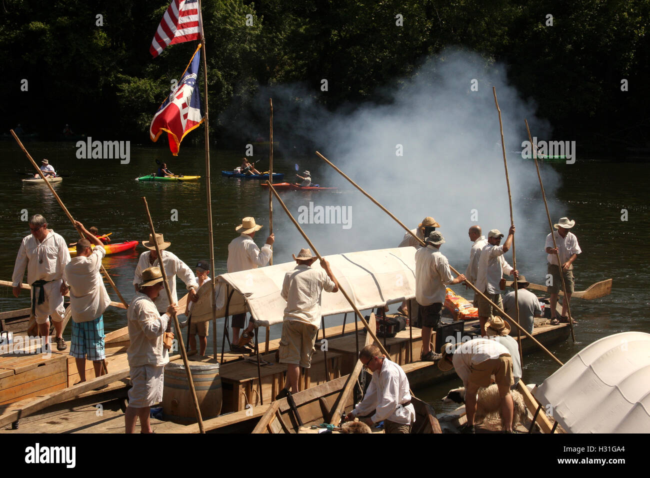 Replica of an 18th & early 19th century cargo boat, called a batteau ...