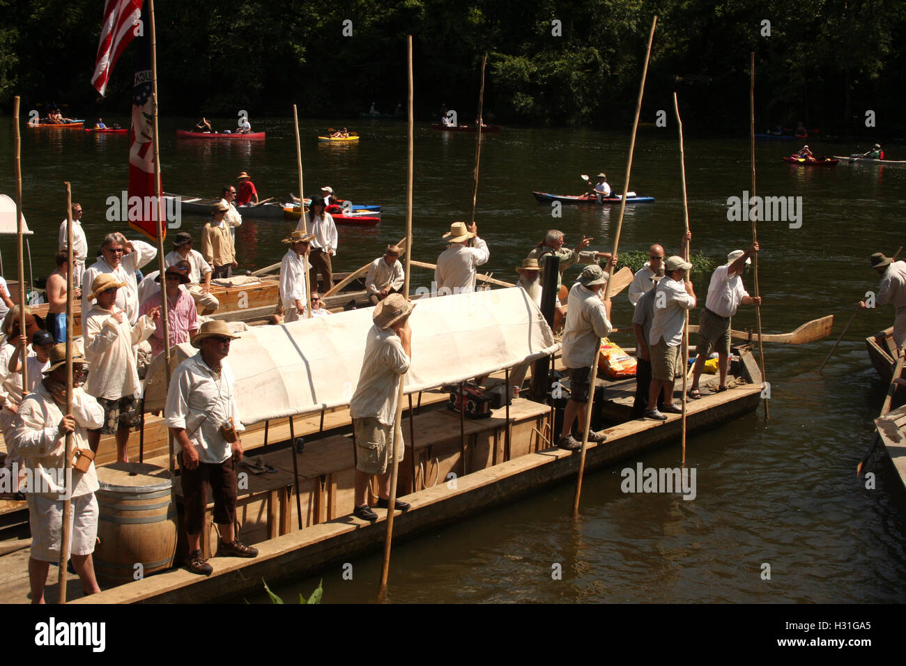 Replica of an 18th & early 19th century cargo boat, called a batteau ...