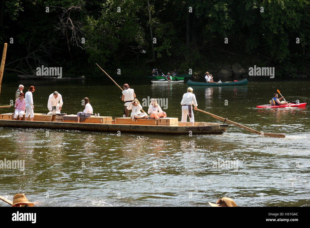 Replica of an 18th & early 19th century cargo boat, called a batteau ...