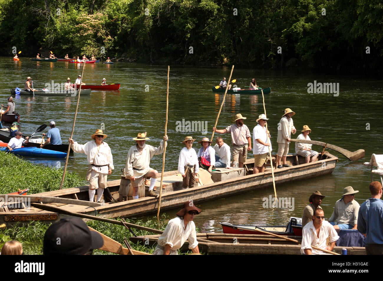Replica of an 18th & early 19th century cargo boat, called a batteau ...