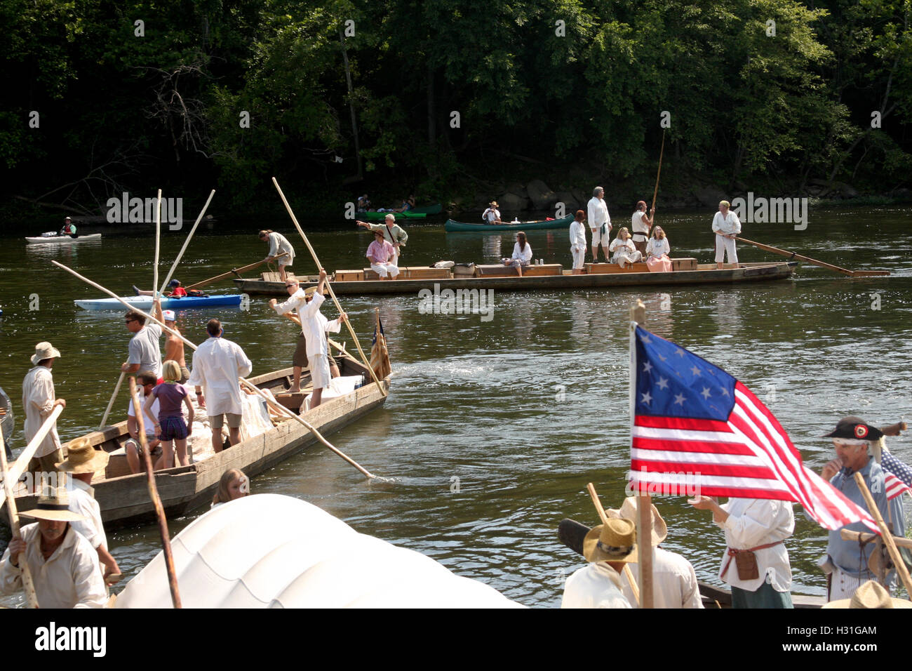 Replica of an 18th & early 19th century cargo boat, called a batteau ...