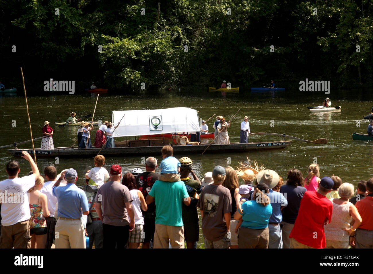 Replica of an 18th & early 19th century cargo boat, called a batteau ...