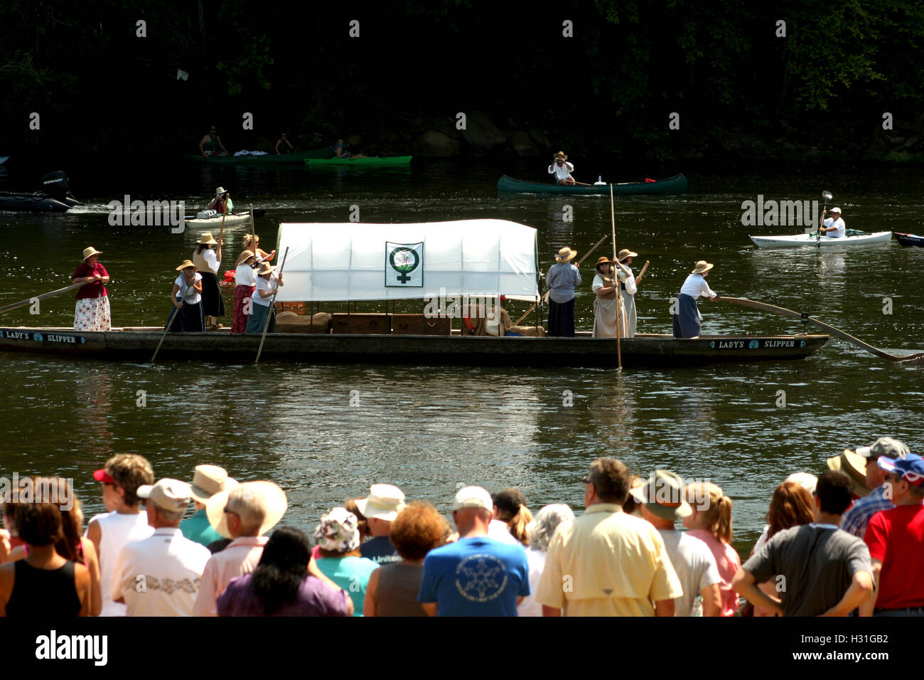 Replica of an 18th & early 19th century cargo boat, called a batteau ...