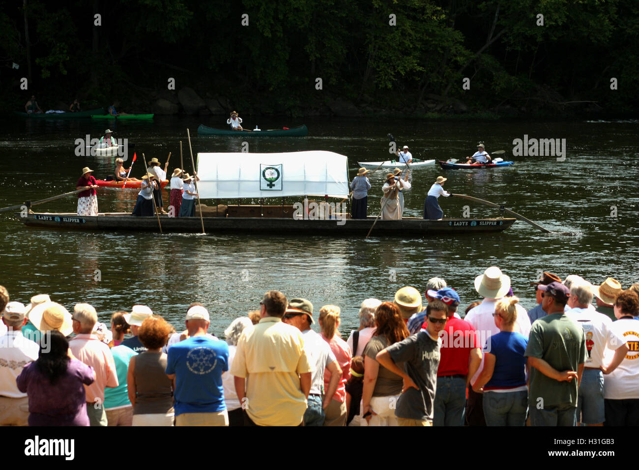Replica of an 18th & early 19th century cargo boat, called a batteau ...