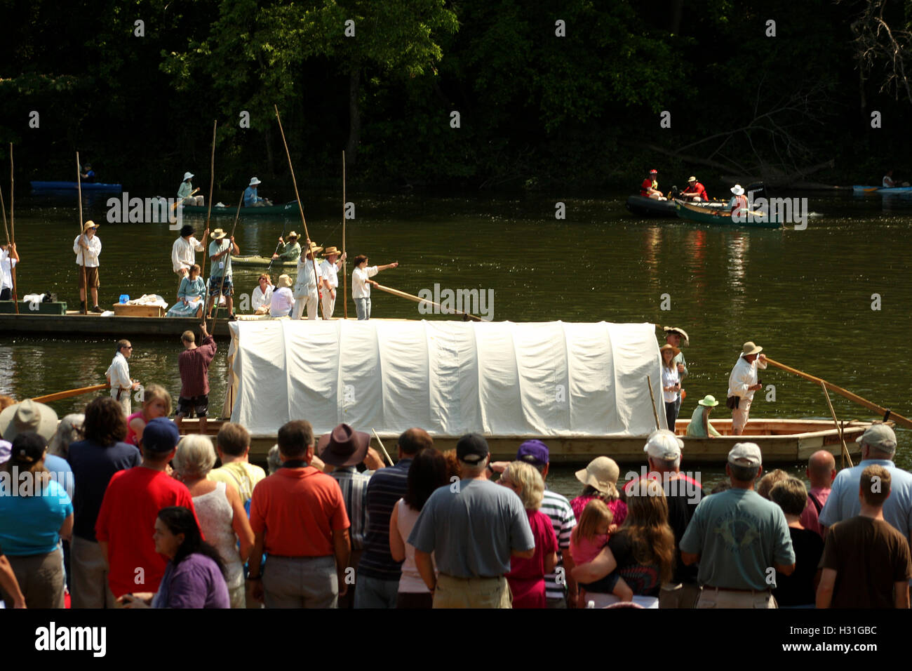 Replica of an 18th & early 19th century cargo boat, called a batteau ...