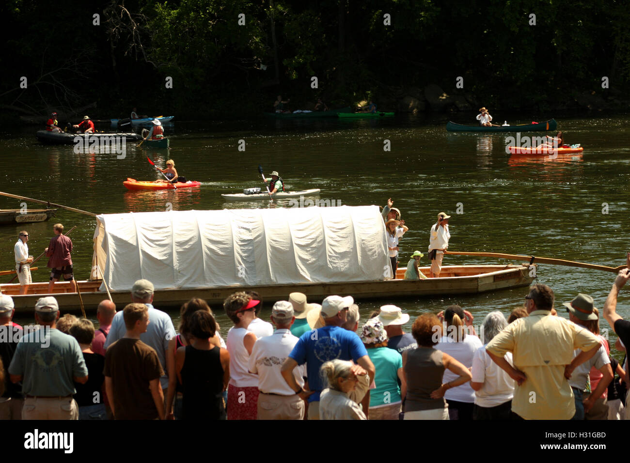 Replica of an 18th & early 19th century cargo boat, called a batteau ...