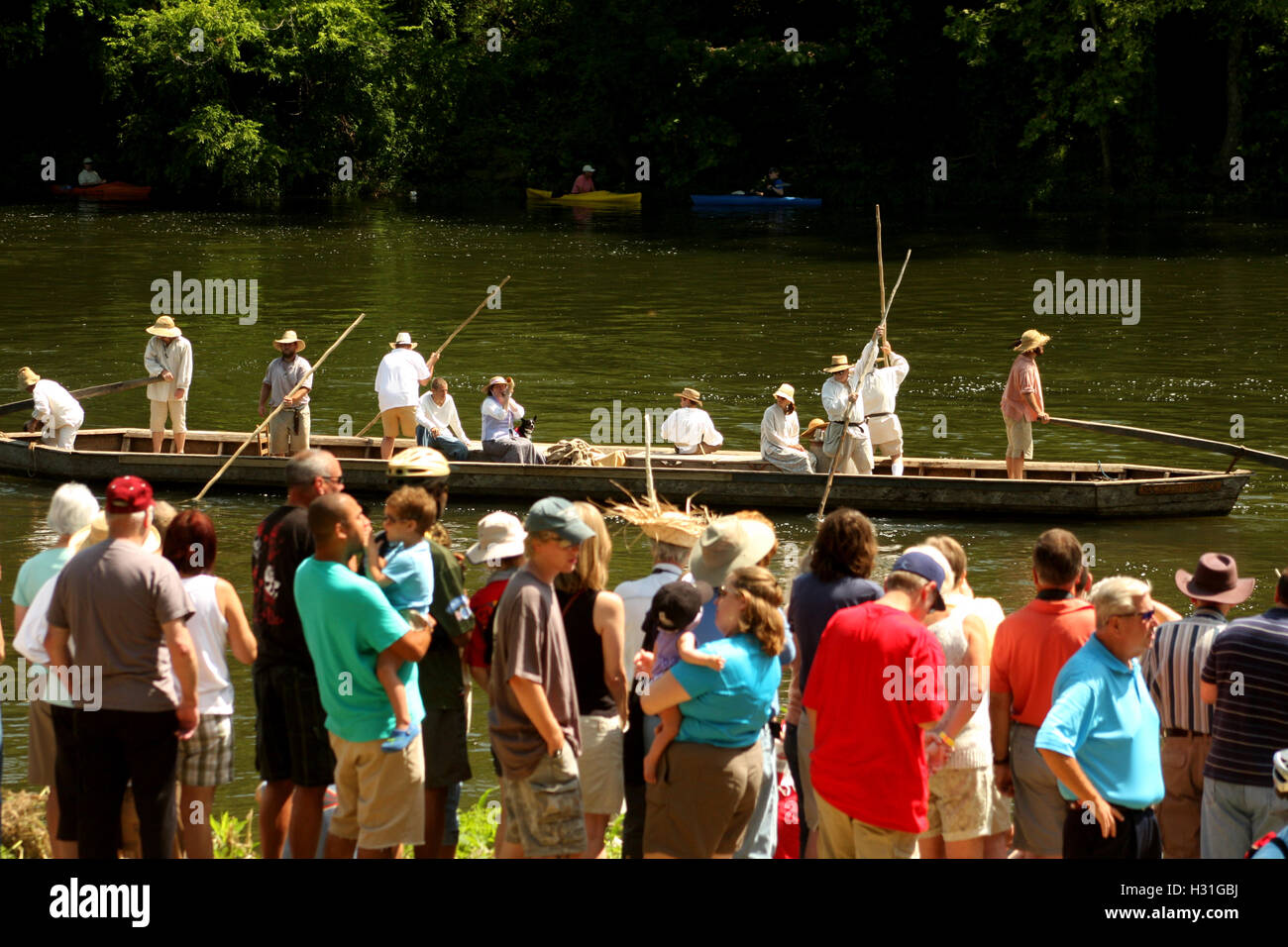 Replica of an 18th & early 19th century cargo boat, called a batteau ...