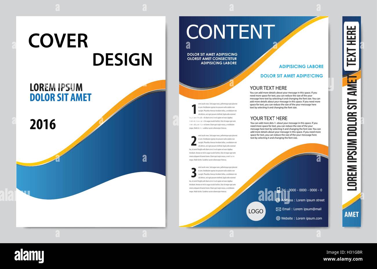 Cover book presentation report design template background Stock Vector ...