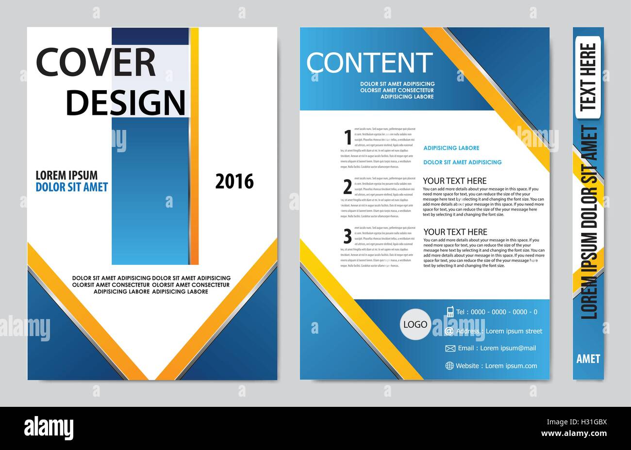 Cover book presentation report design template background Stock Vector ...