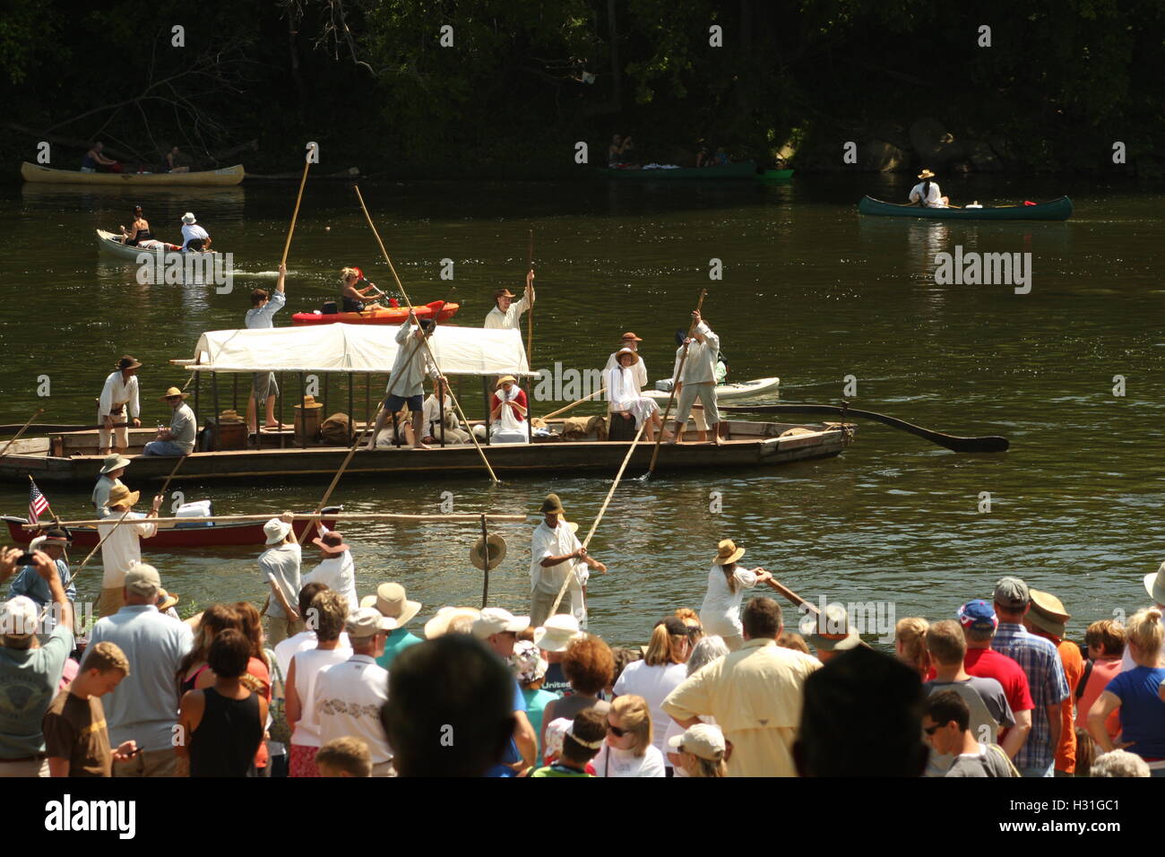 Replica of an 18th & early 19th century cargo boat, called a batteau ...