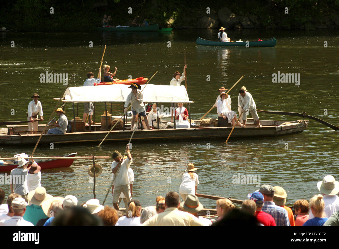 Replica of an 18th & early 19th century cargo boat, called a batteau ...