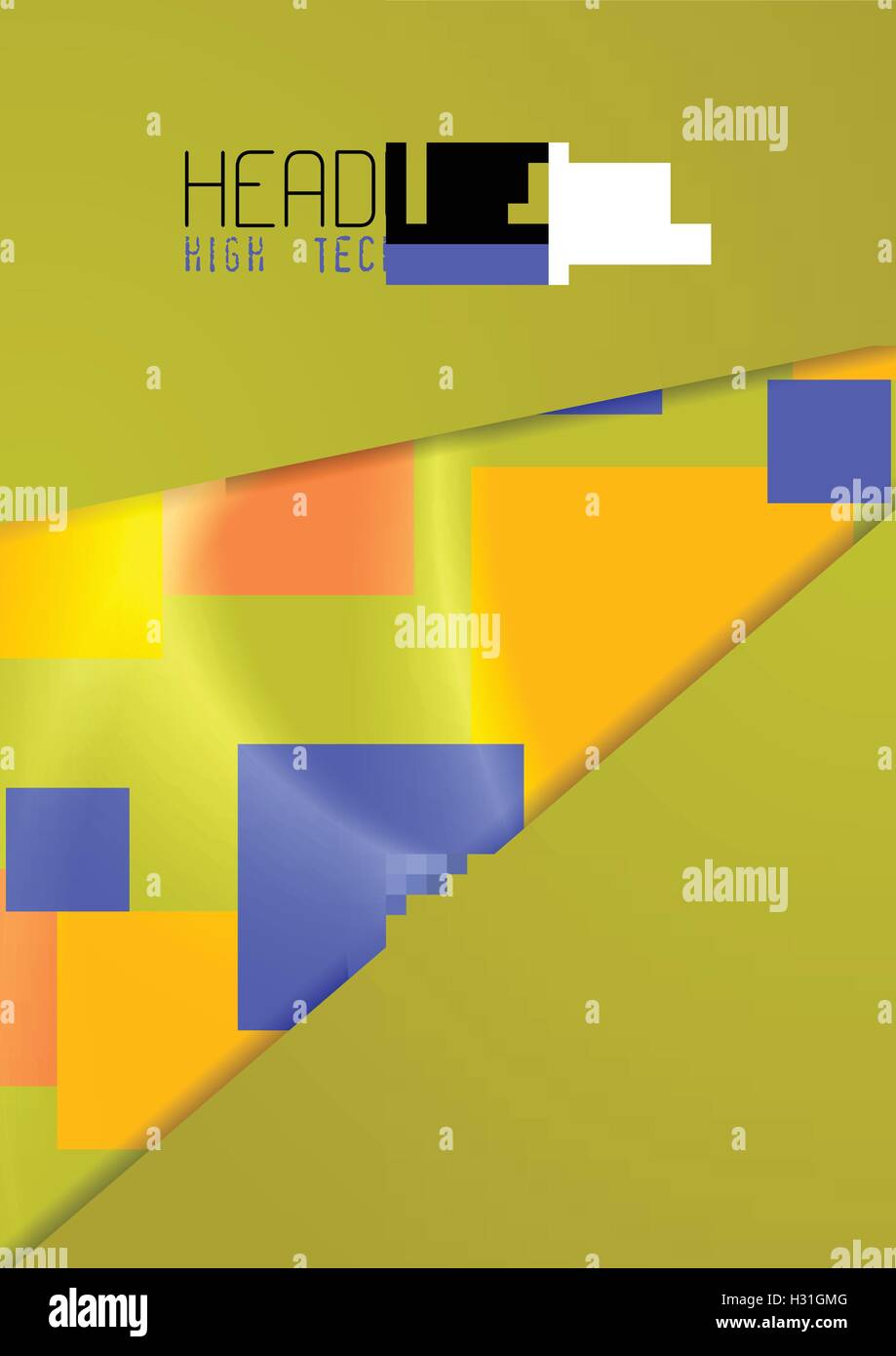 Abstract corporate modern geometric flyer background. Vector tech ...