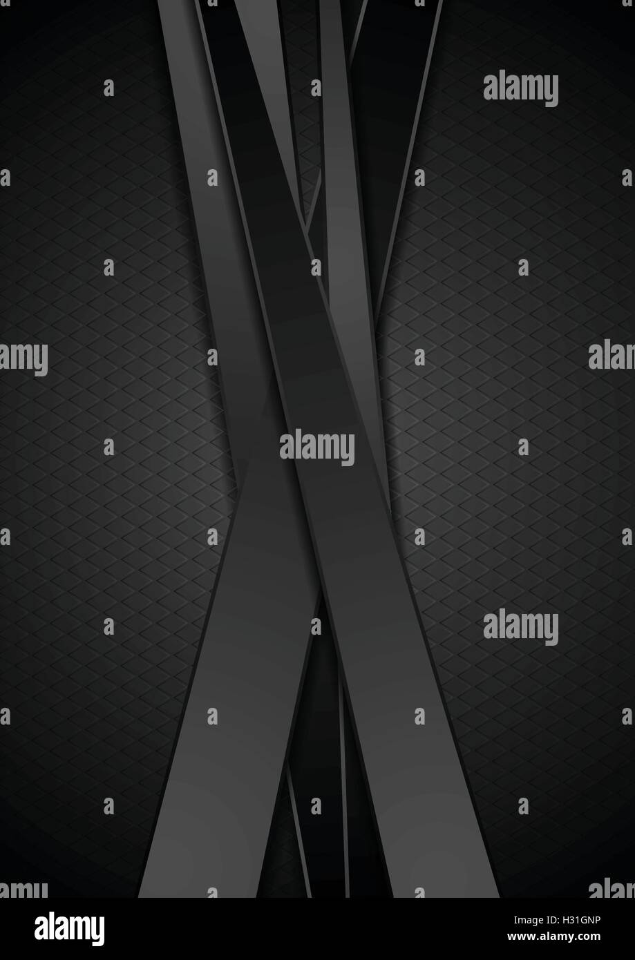 Black stripes tech abstract corporate background. Vector design Stock ...