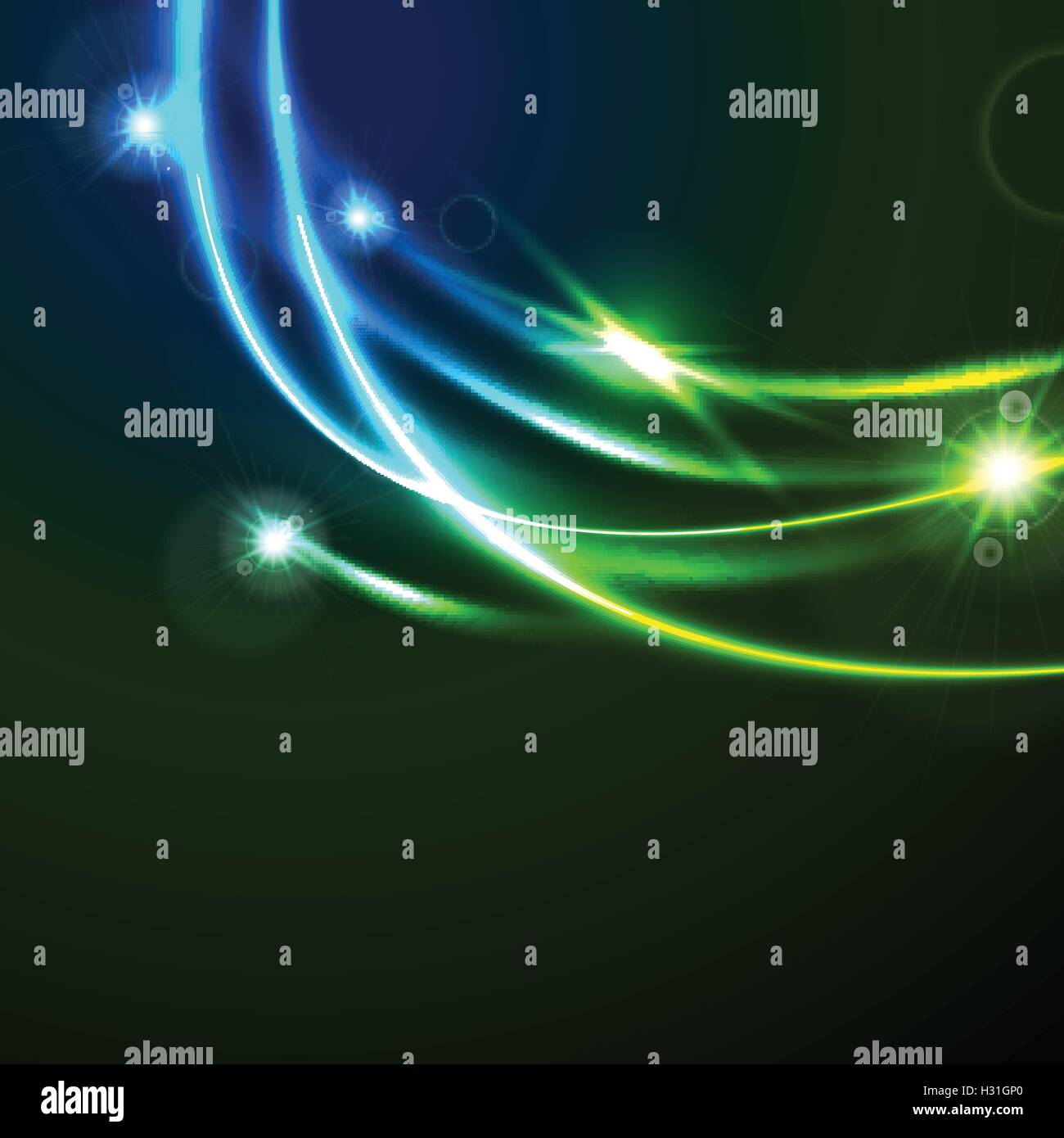 Glow flash neon waves shiny template design. Vector background ...