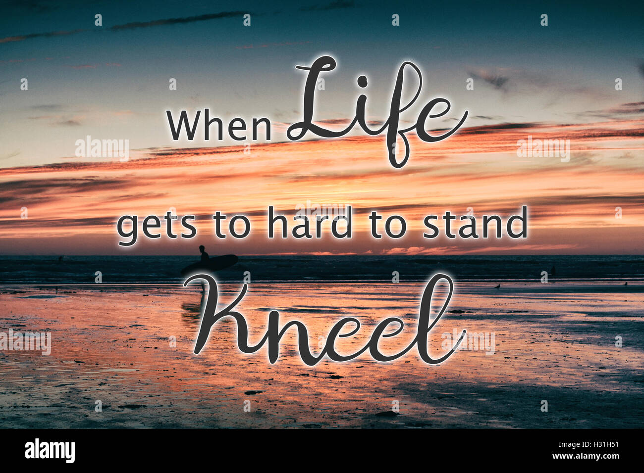 Inspirational motivational quote on a retro style background Stock ...