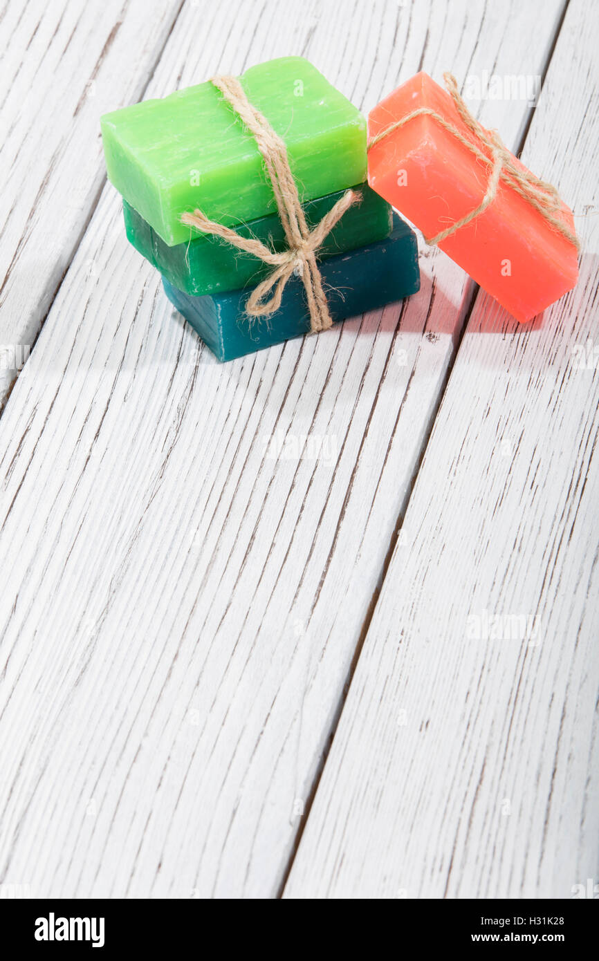 colorful natural herbal soaps Stock Photo - Alamy