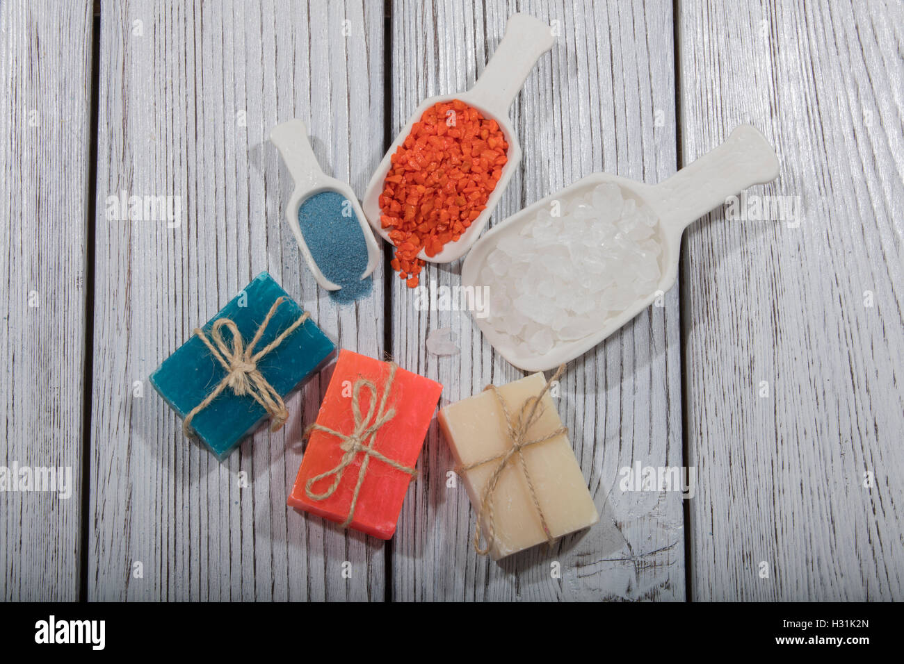 colorful natural herbal soaps Stock Photo - Alamy