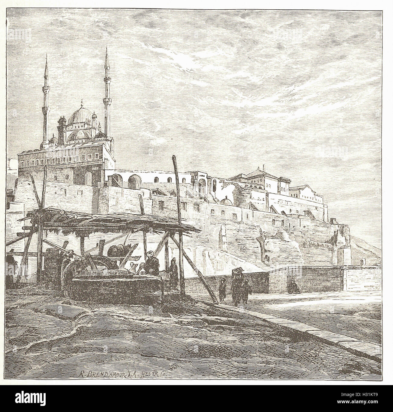 THE CITADEL OF CAIRO (BUILT BY SALADIN) - from 'Cassell's Illustrated ...