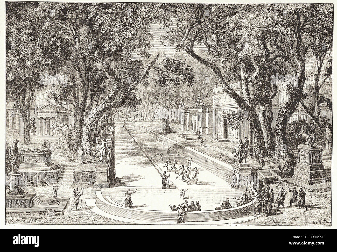 History engraving the dromos in sparta hi-res stock photography and ...