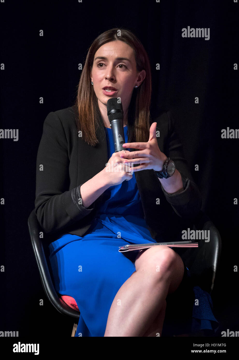 EDITORIAL USE ONLY Holly Ransom, CEO at Emergent, speaks at the Virgin ...